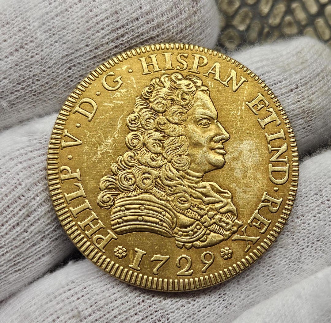 Spain Coin 8 Escudos 1729 Philippus V Escudo Espańol Moneda De ...