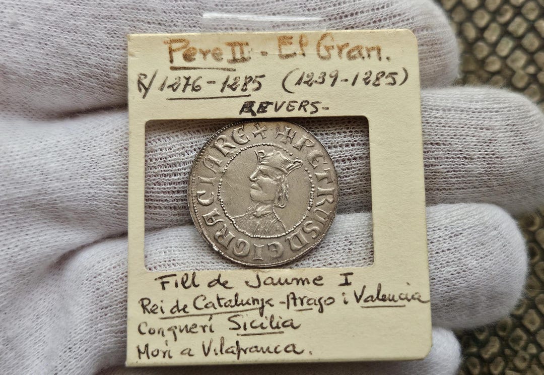 Coin Spain Pere II the Great (1239-1285) Croats Catalans With ...