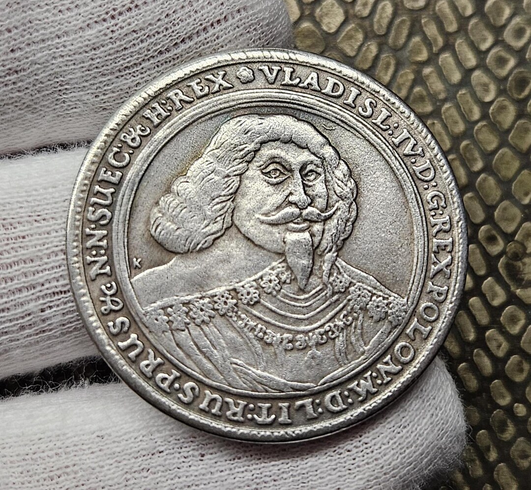 Polska Moneta Talar Władysław IV Waza Gdańsk 1637 Restrike Gifted Coin ...