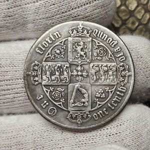Coins Great Britain Queen Victoria Gothic 1 Florin 1881 Old Coin of ...