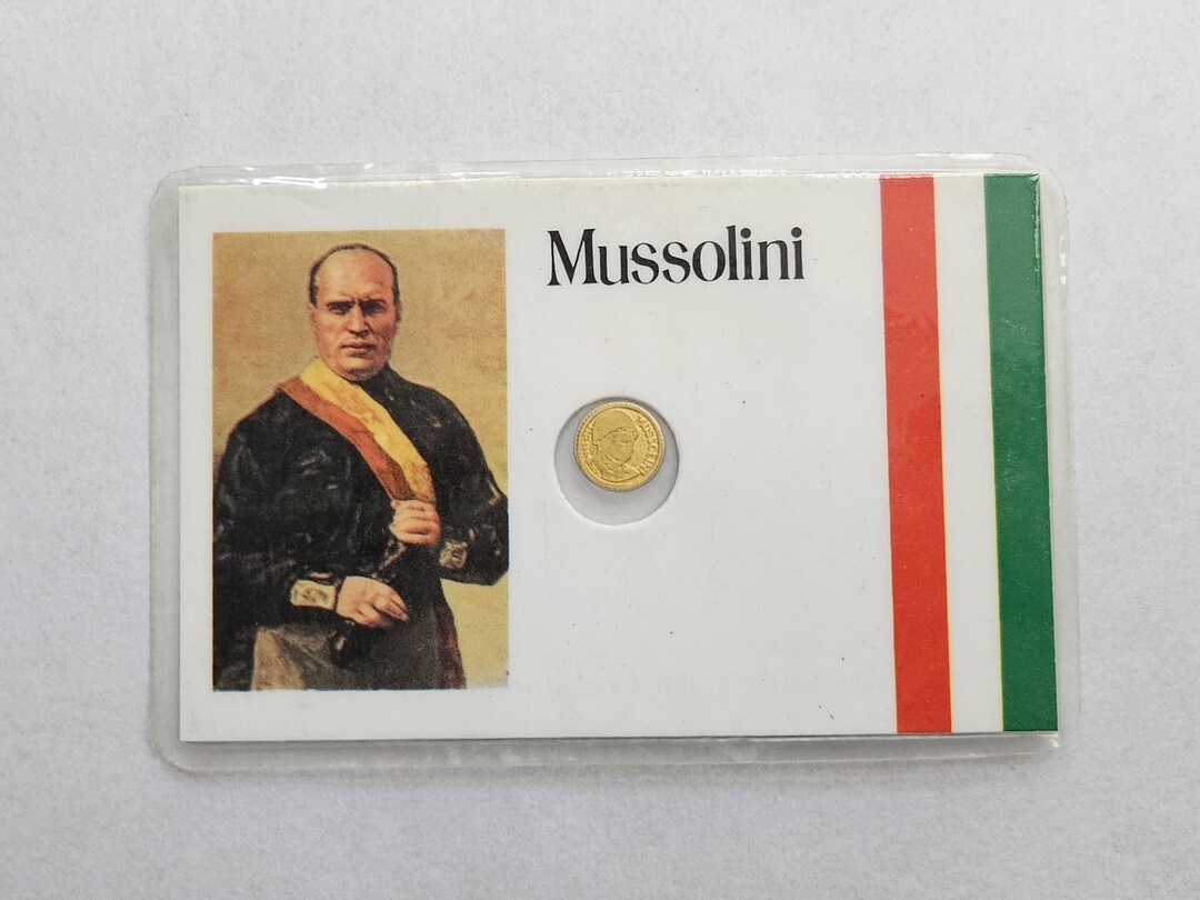 Italy Coin Commemorative Card With Small Collectible Gold Coin ...