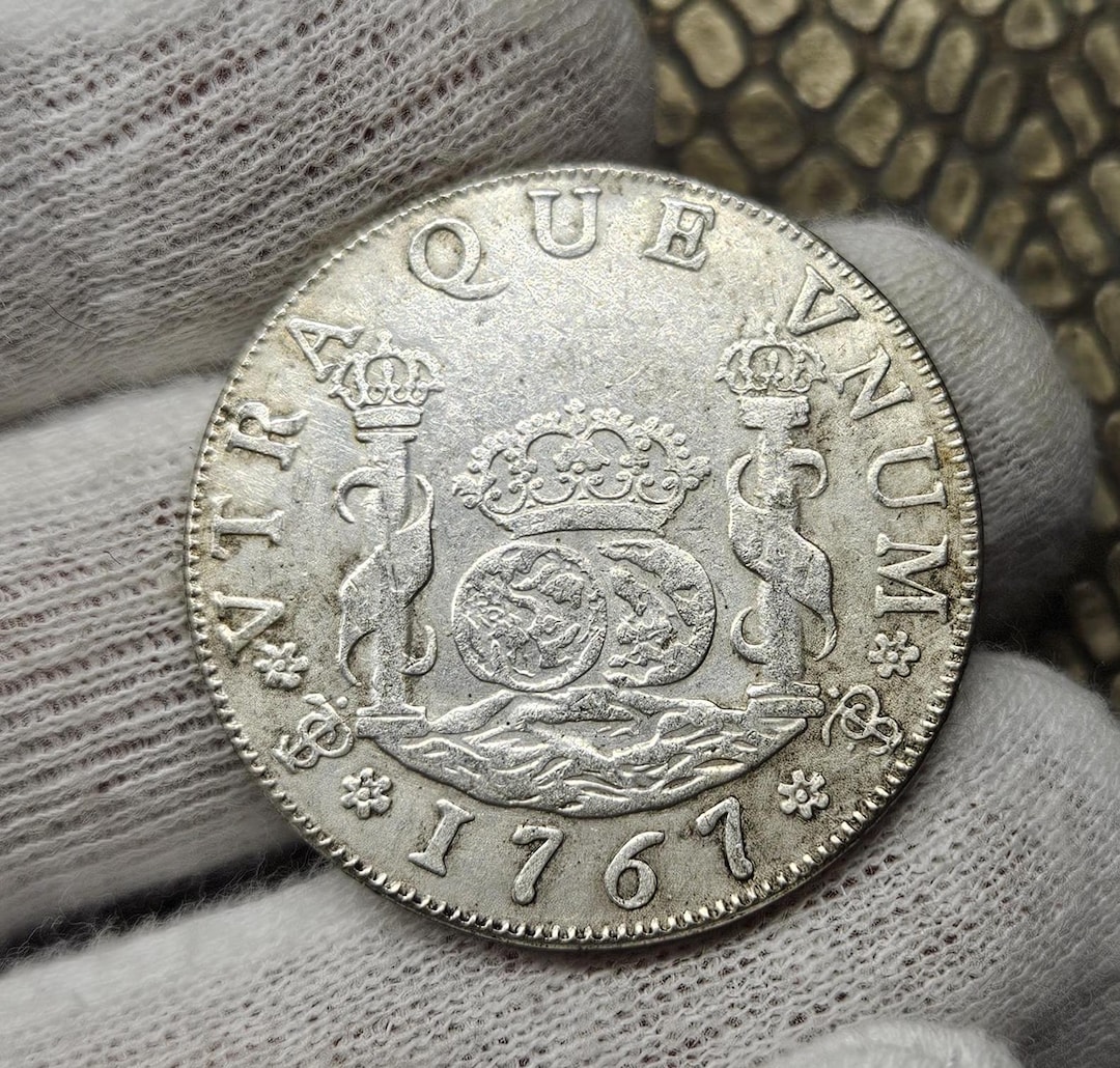4 Reales 1767 Columnario Carlos III Silver Coin Spanish Cob Coins ...