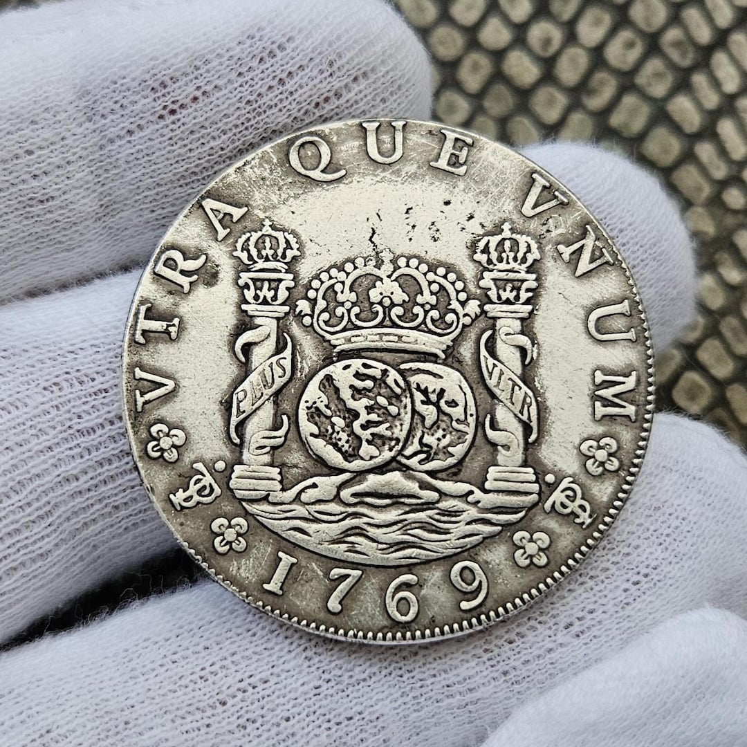 8 Reales 1769 Columnario Carlos III Spanish Coins Colonial Portugal ...
