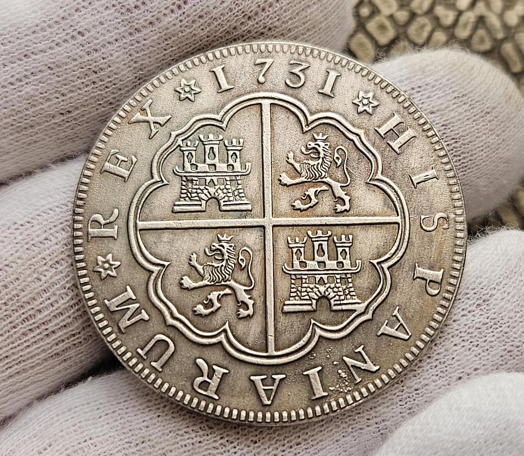 Spanish Coin 8 Reales 1731 Felipe V Rare Old Spanish Coin Collection ...