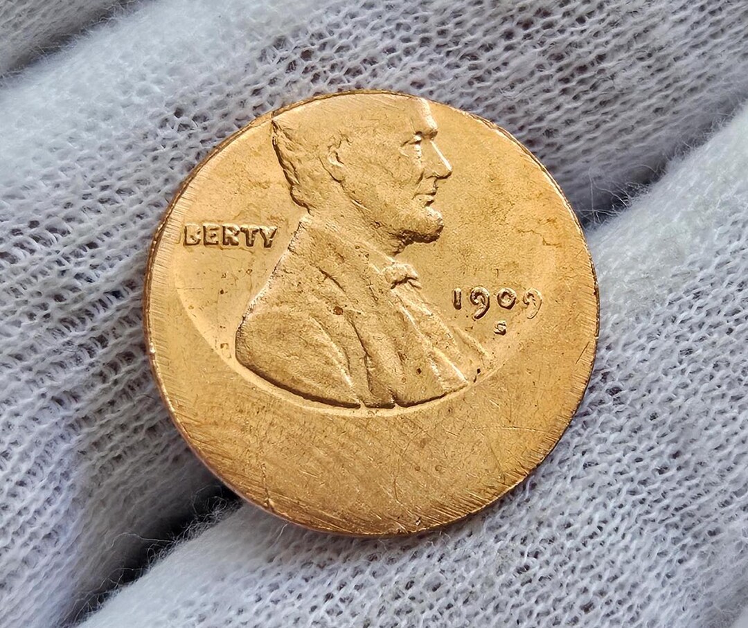 Usa Coins Rare One Cent 1909 S Lincoln Cent With Die Error Wheat Penny ...