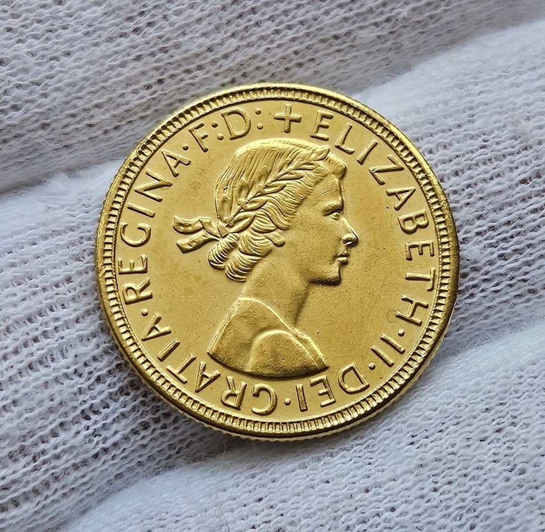 Collectible Coins Half Sovereign Coin Queen Elizabeth 1957 High Quality ...