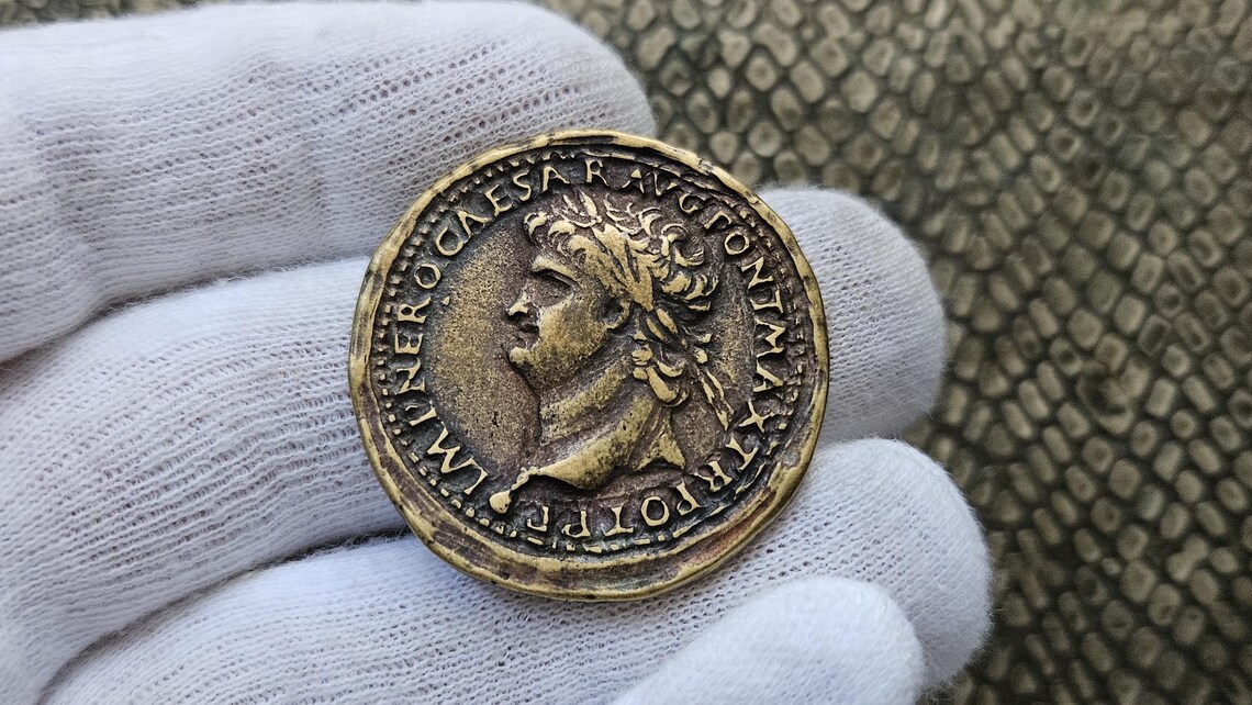 Roman Sestertius Coin, Nero Praetorian, Large Roman Bronze, Collectible ...