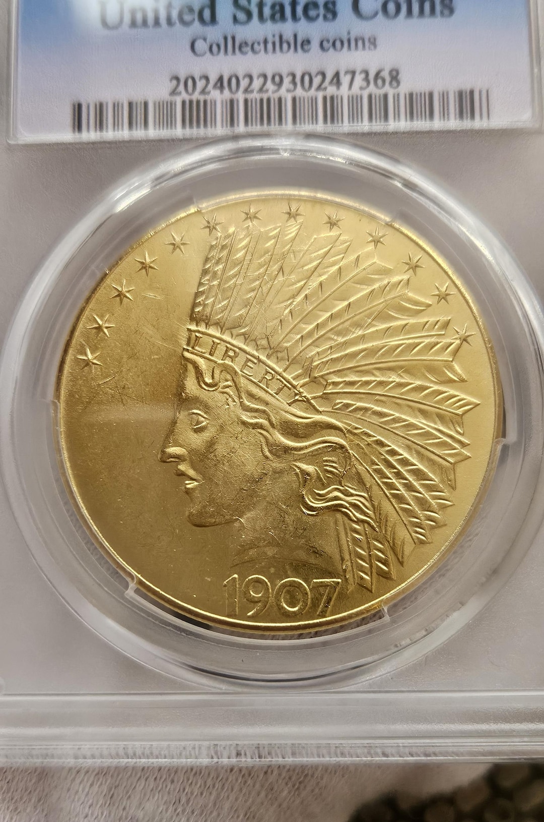 Usa Coins 10 Dollars Liberty 1907 Coin 1 Gold Coin With Case Liberty ...