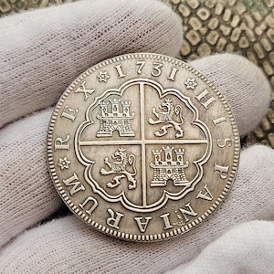 Spanish Coin 8 Reales 1731 Felipe V Rare Old Spanish Coin Collection ...