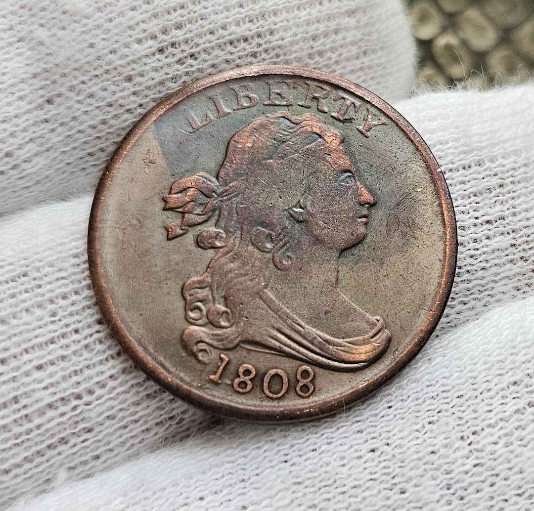 Rare Wheat Cent Usa Coin Half Cent 1808 DRAPED BUST 1/2C Commemorative ...