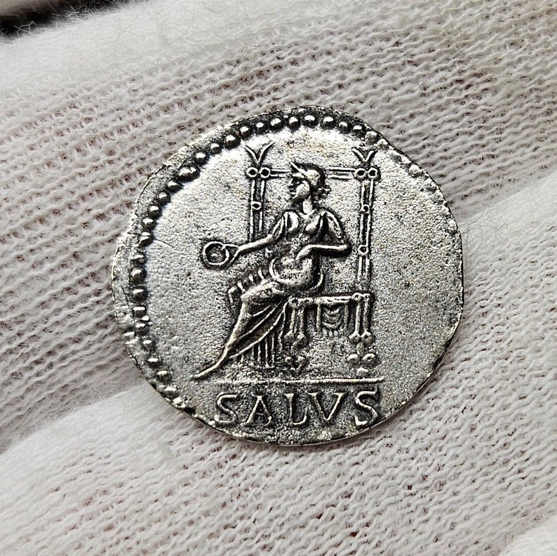 Nero Salus - Ancient Roman Denarius, Handcrafted Reproduction Coin - Etsy