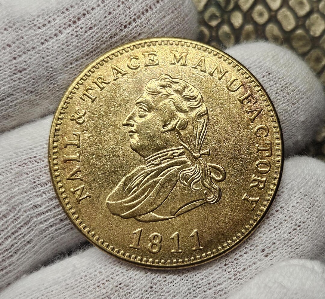 British Coins 1811 Nail & Trace Manufactory One Penny Token Payableby J ...