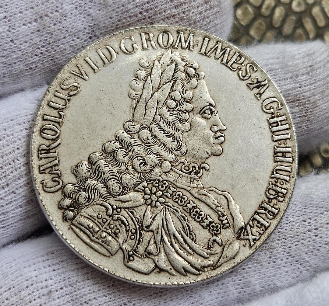 1724 Coin 1 Thaler Charles VI Coin of the Austrian Empire Collectible ...