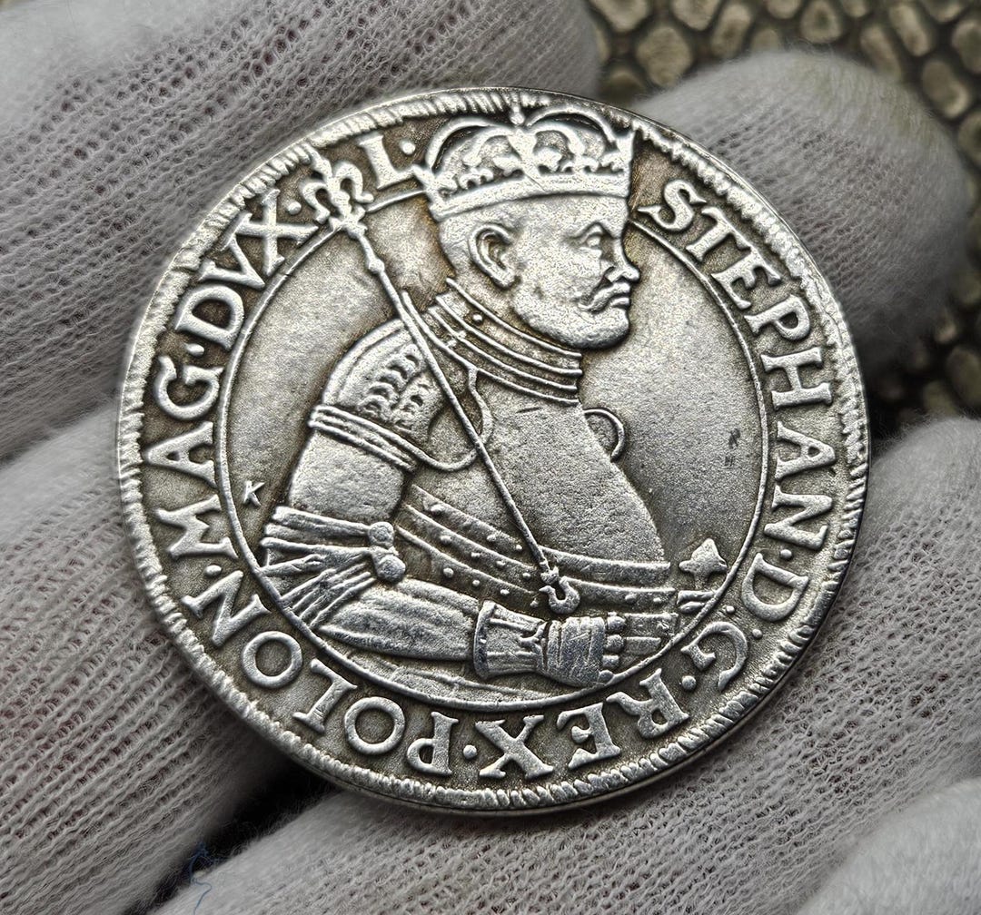 Polska Moneta Talar Stefan Batory 1585 Nagybanya Collectibles Gifted ...