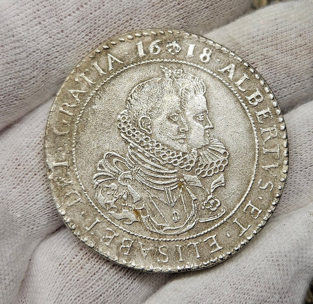 Belgium Spanish Coin Netherland Double Ducaton Albert Et Élisabeth 1618 ...
