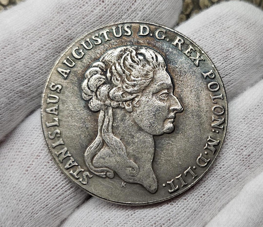 Polish Coin Stanisław August Poniatowski Talar 6 Złoty 1795 Perfect for ...