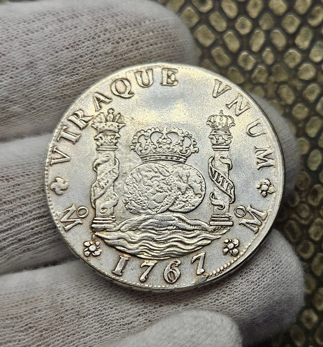 Coin 8 Reales 1767 Columnario Carlos III Silver Coin Spanish Cob Coins ...