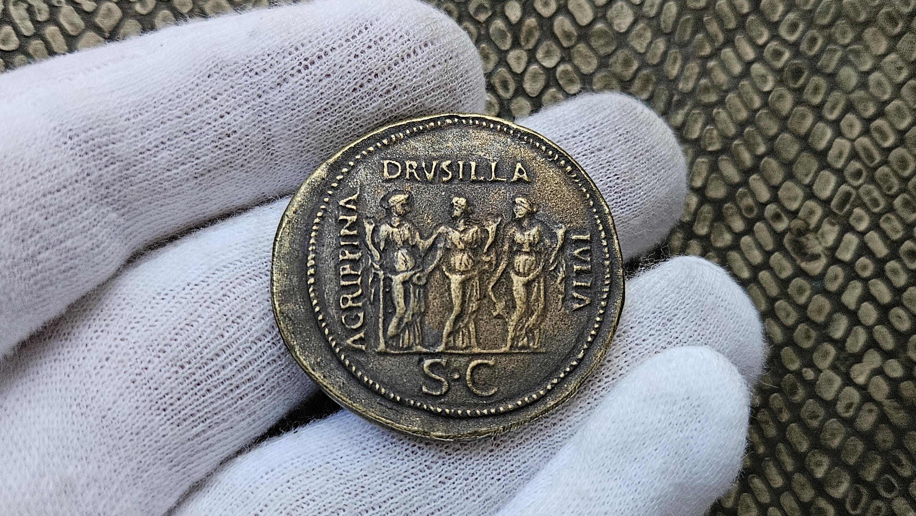 Gifted Coin High Quality Sestertius of Caligula Ancient Roman Coins ...
