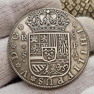 Spanish Coin 8 Reales 1731 Felipe V Rare Old Spanish Coin Collection ...