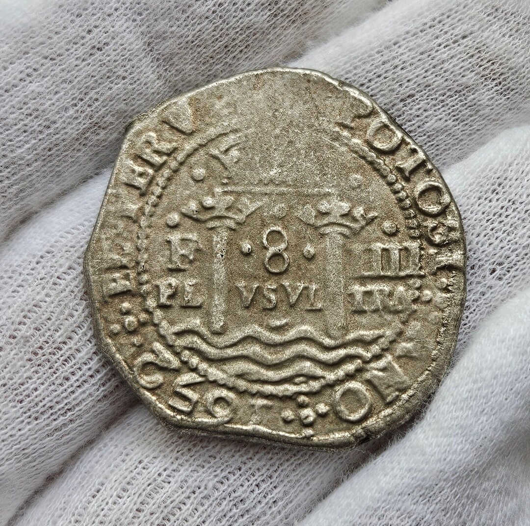 Collectible Coins 8 Reales Macuqina Potosi 1652 1659 Philippus V Pirate ...