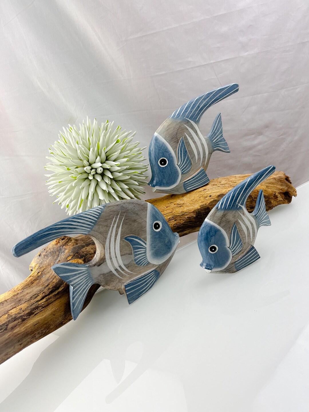 Wooden Fish, in Three Sizes, Fish in Shabby Look, Maritime Decoration ...