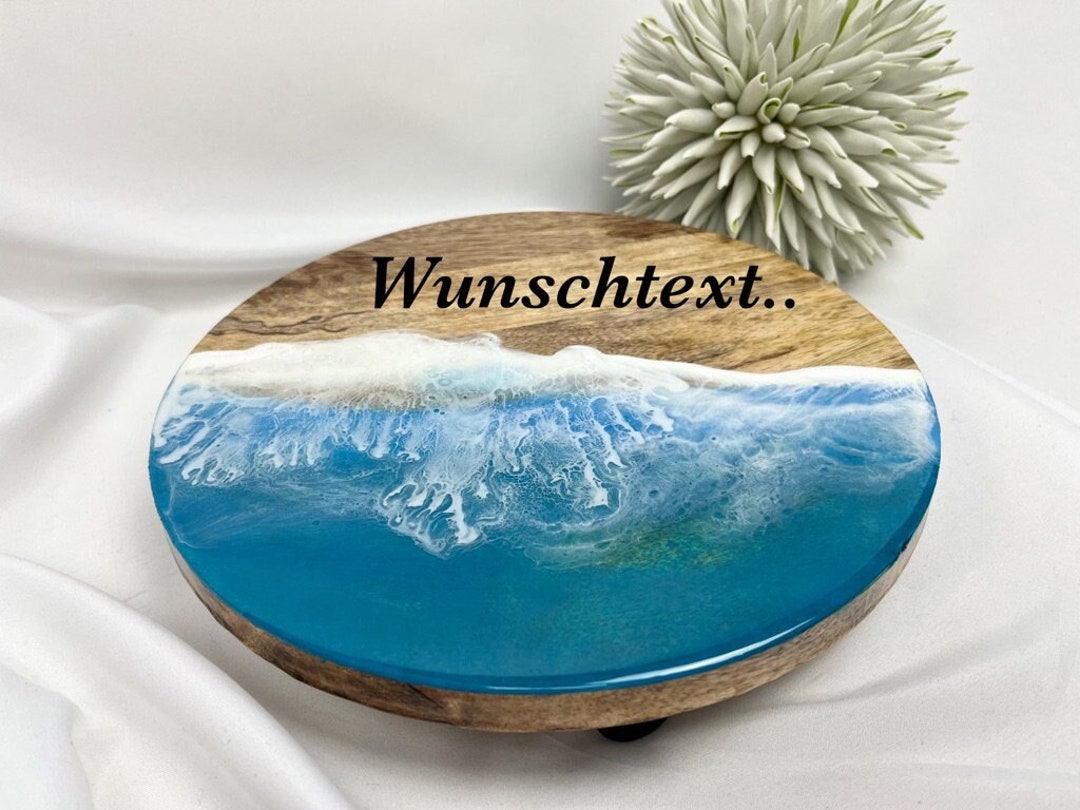 Resin Tray / Mango Wood / Unique / Laser / Customizable Beach - Etsy