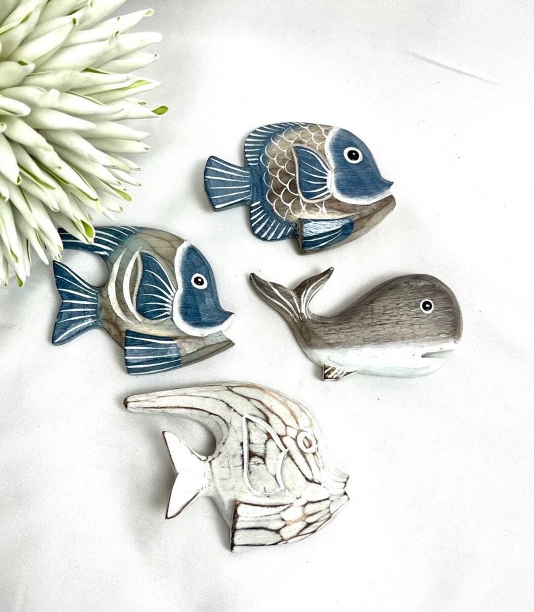 Wooden Fish Fridge Magnet Wooden Fish Garden Decor Decoration Beach Sea ...
