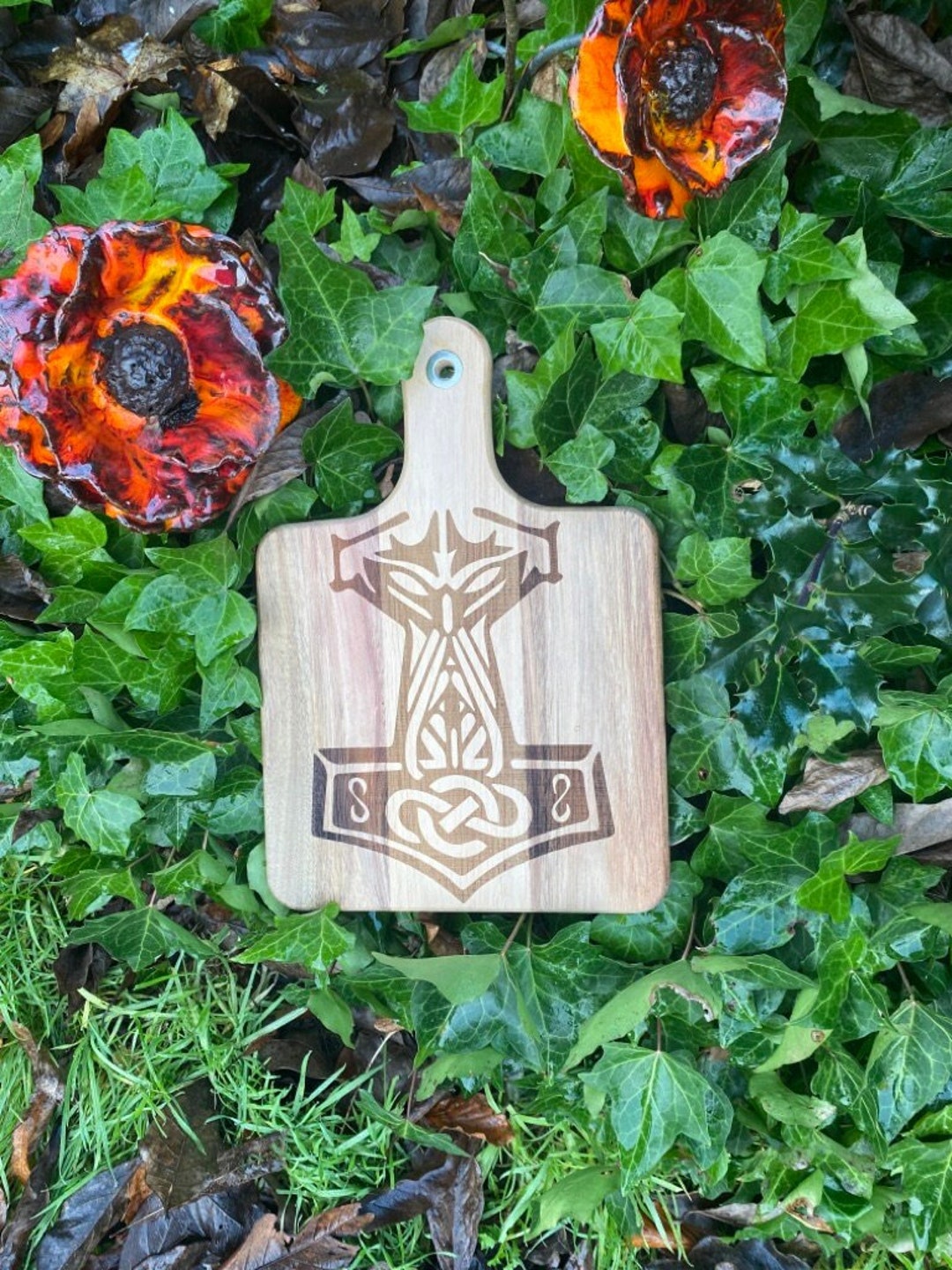 Cutting Board Thor Hammer / Acacia Wood / Unique / Firewood / With ...