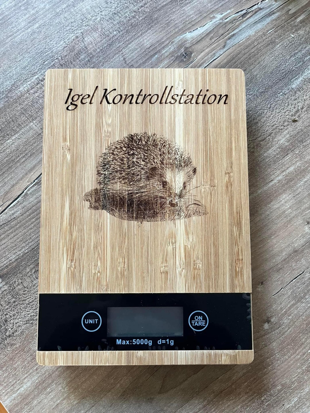 Kitchen Scale Bamboo Wood Hedgehog Control Station / Unique / Firewood ...