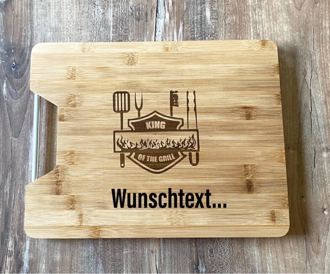 XL Cutting Board King of the Grill / Grill Board / Bamboo Wood / With ...