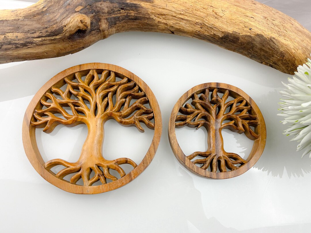 Wooden Wall Art Tree of Life, Two Sizes, Wall Decoration, Wall Relief ...