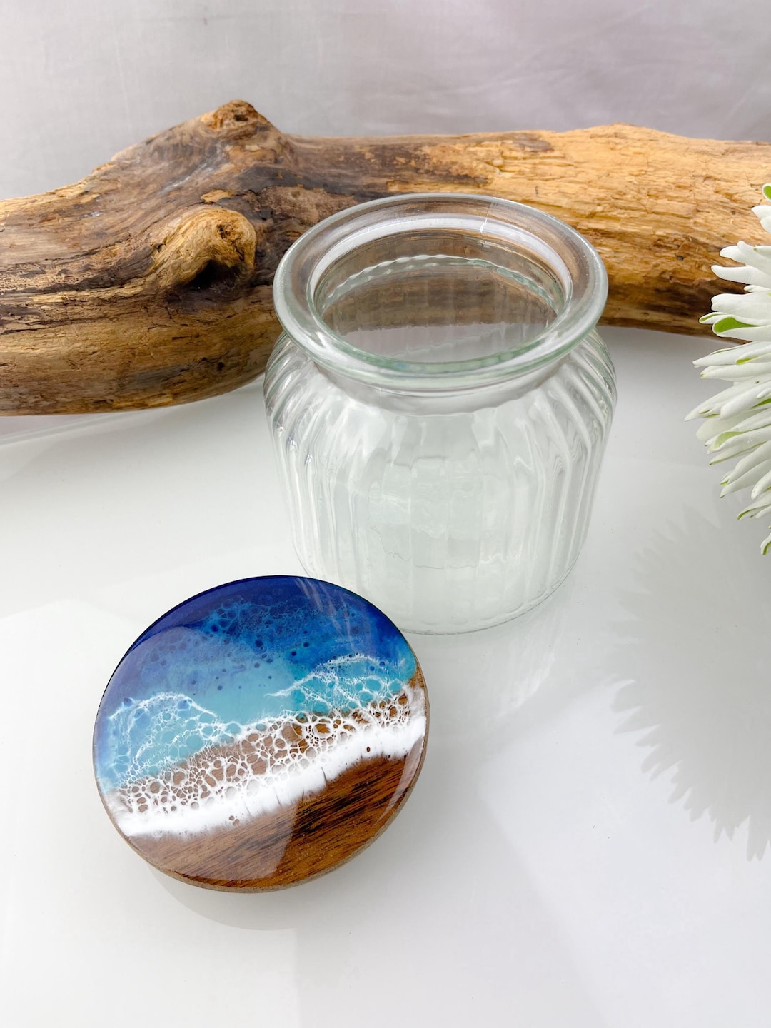 Storage Jar 0.6 L With Mango Lid Storage Jars Storage Jar Made of Glass ...