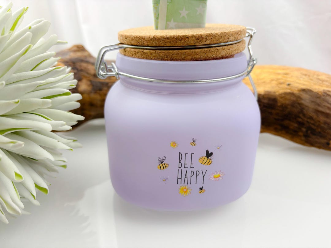 Savings Jar / Money Box Bee Happy With Desired Text Personalizable ...