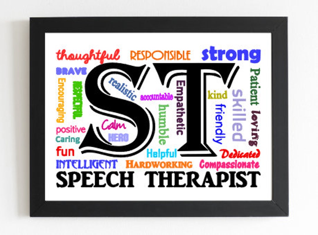 Speech Therapy Art, Wall Office Decor, SLP, Digital Print for Tshirts ...