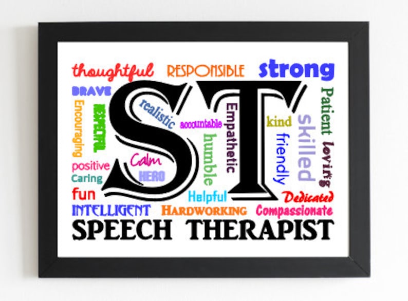 Speech Therapy Art, Wall Office Decor, SLP, Digital Print for Tshirts ...