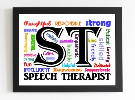 Speech Therapy Art, Wall Office Decor, SLP, Digital Print for Tshirts ...