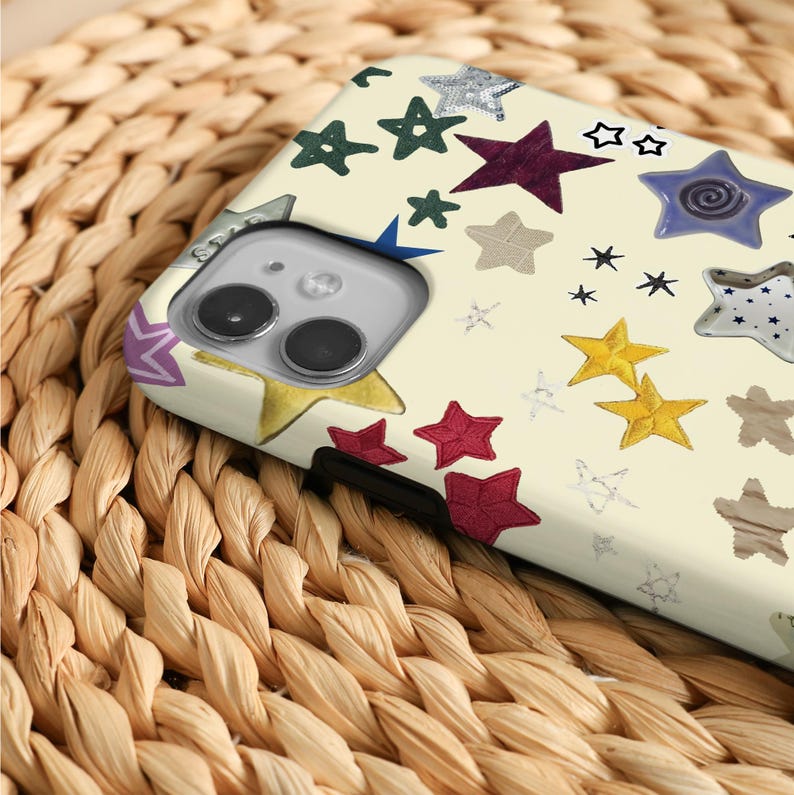 Retro Stars Pattern Phone Case Slim/tough Cover for iPhone 17 16 15 14 ...