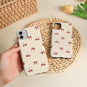 Red Cherry Bows Cute Phone Case Slim/tough Cover for iPhone 17 Pro Max ...