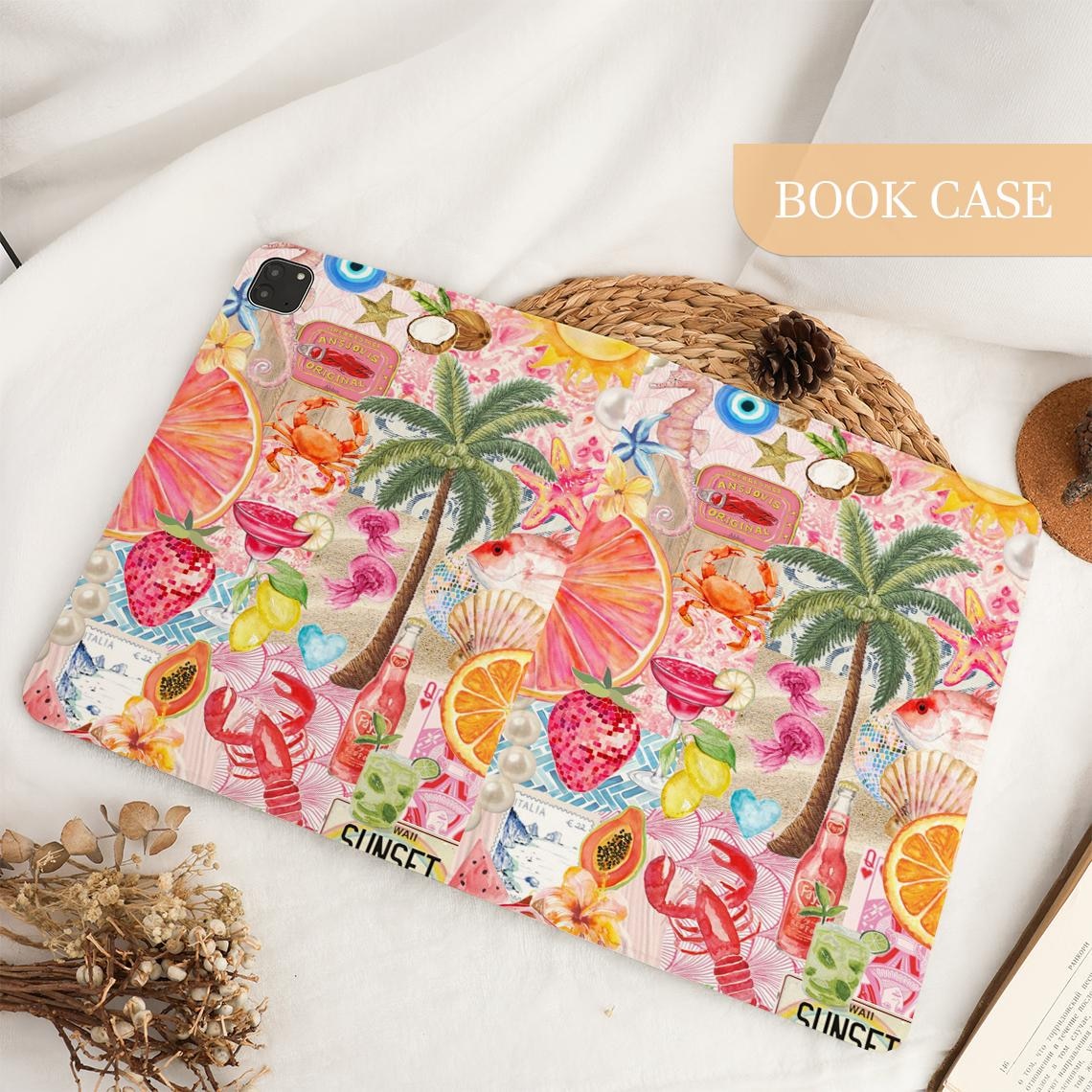 Summer Collage Scrapbook iPad Case With Pencil Holder for 2024 Air 6 ...