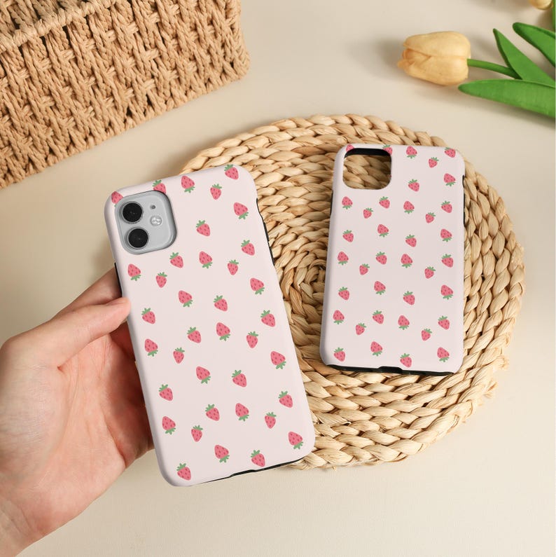 Cute Strawberry Pink Phone Case Slim/tough Cover for iPhone 17 Pro Max ...