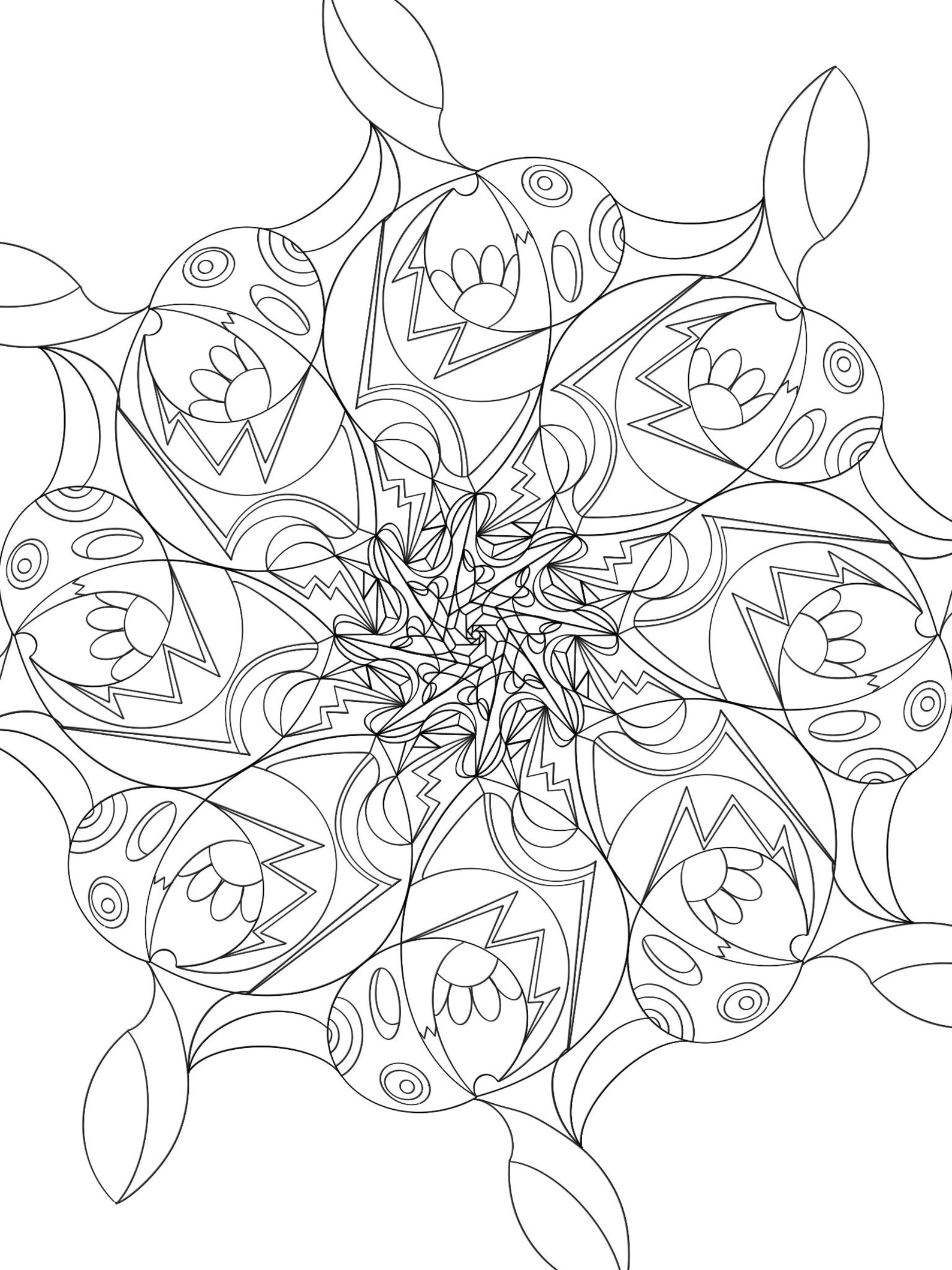 Adult Coloring Page Gratitude Mandala Instant Download I Printable ...