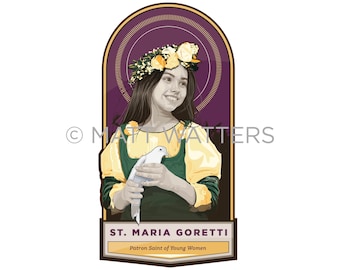 Saint Maria Goretti Catholic Favor Art Gift Idea Catholic Saints ...