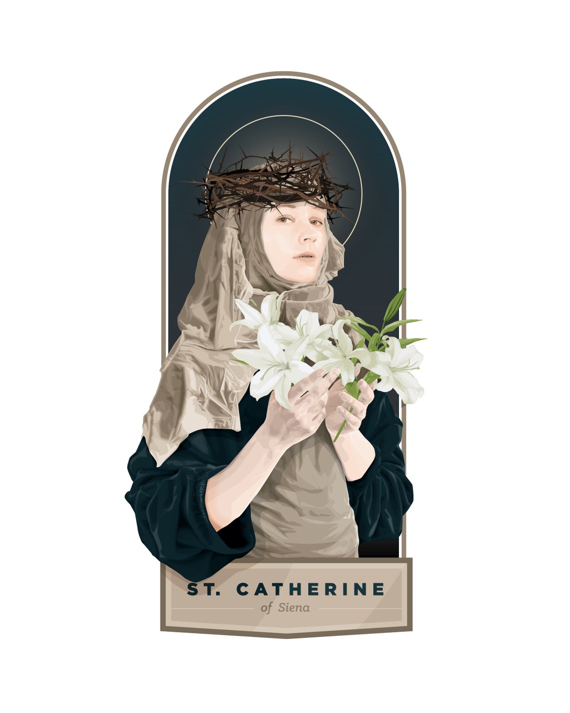 St. Catherine of Siena - Etsy