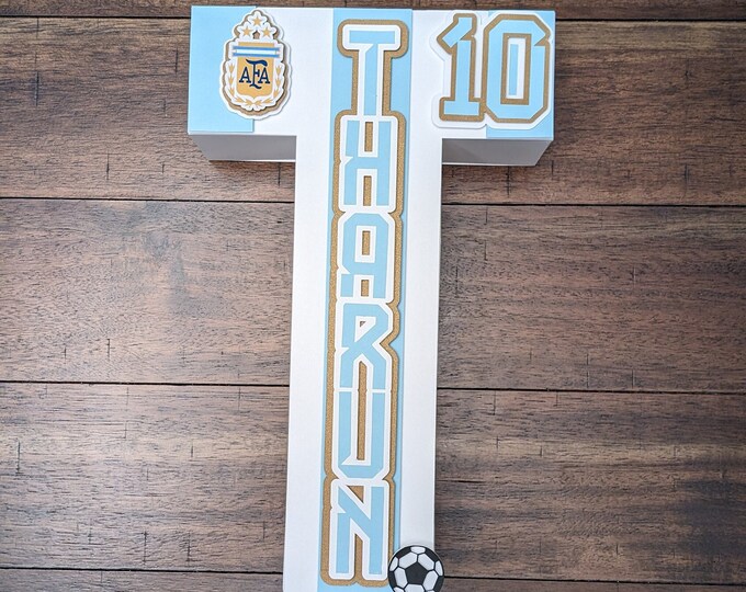 Soccer Theme 3d Letter or Number, Messi Themed Decorations ...