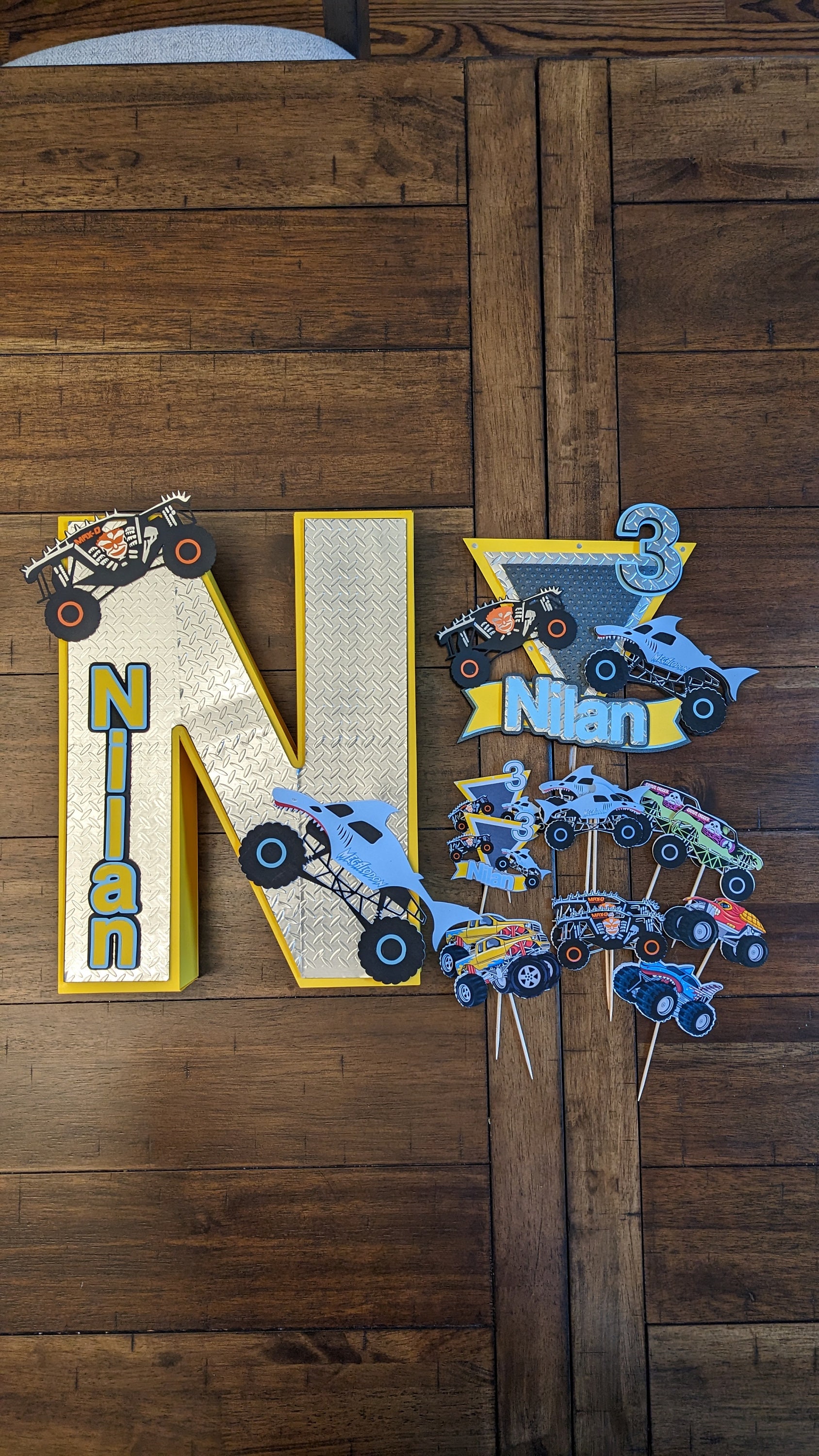 Monster Jam 3d Letter or Number, Customizable - Etsy