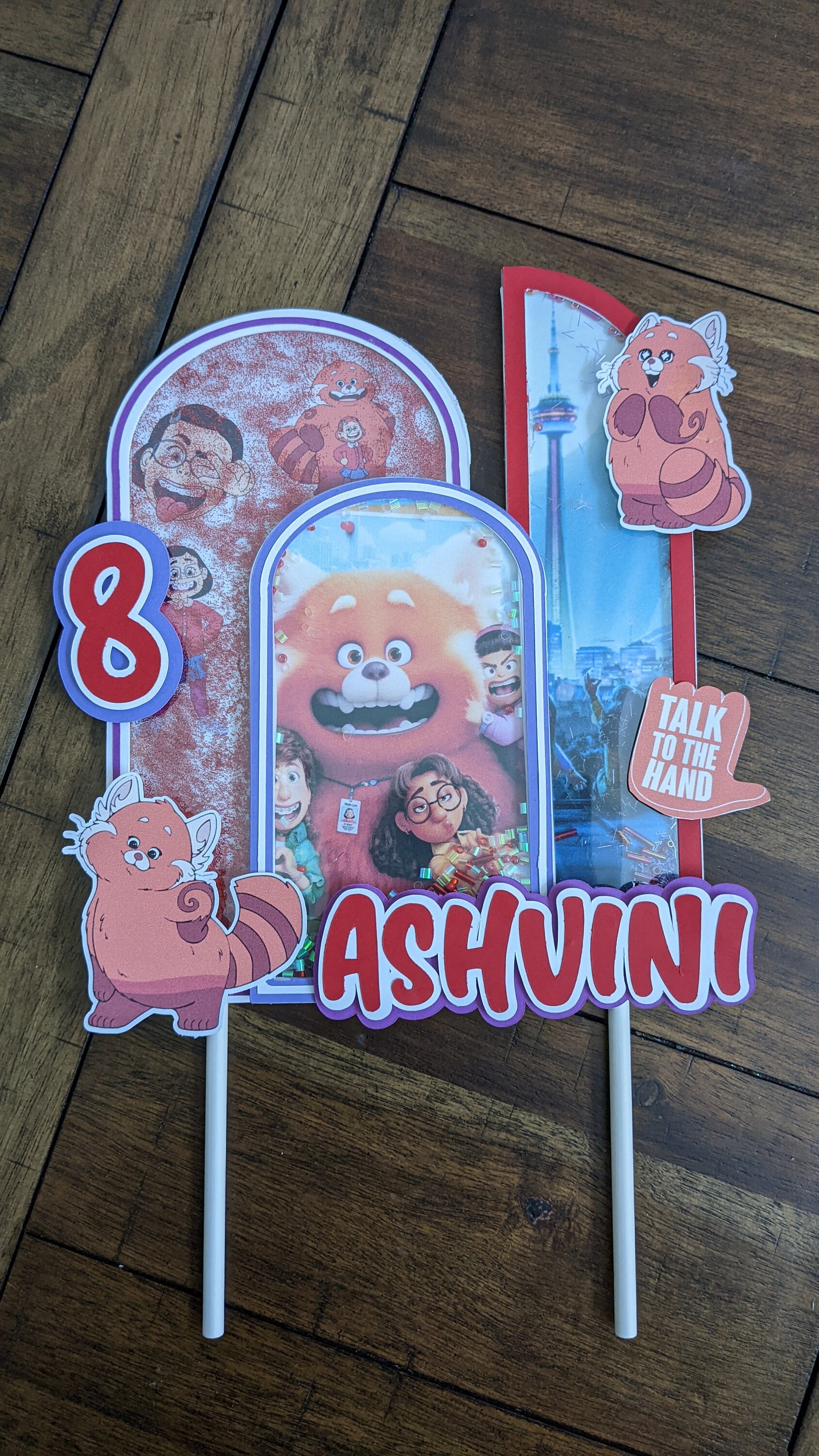 Turning Red Birthday Banner, Cake Topper, Cupcake Topper, Decorations ...