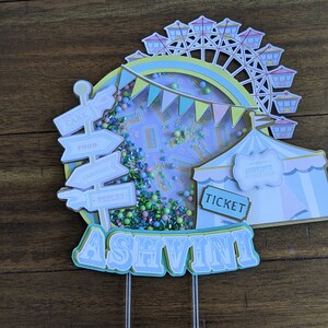 Pastel Color Carnival Cake Topper - Etsy