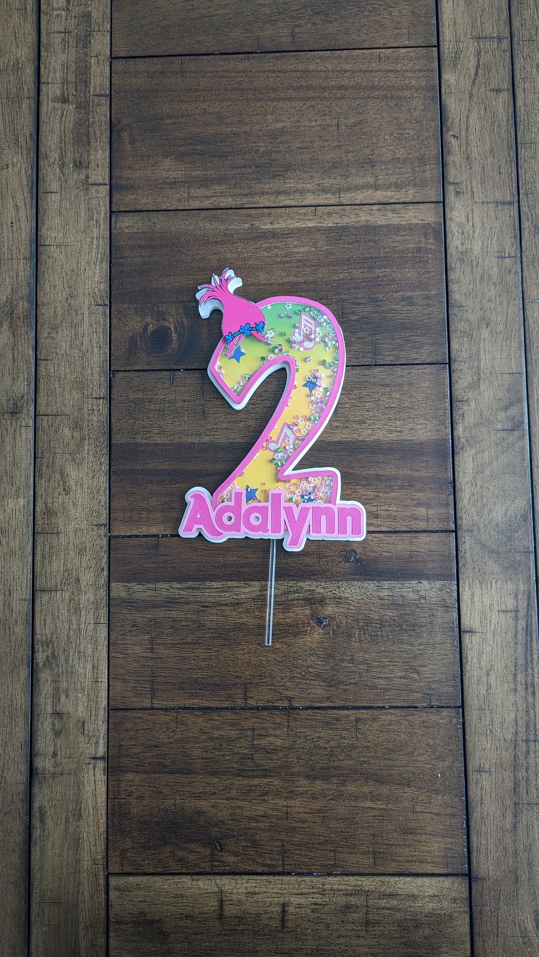 Troll Themed Cake Topper, Poppy Themed Cake Topper - Etsy