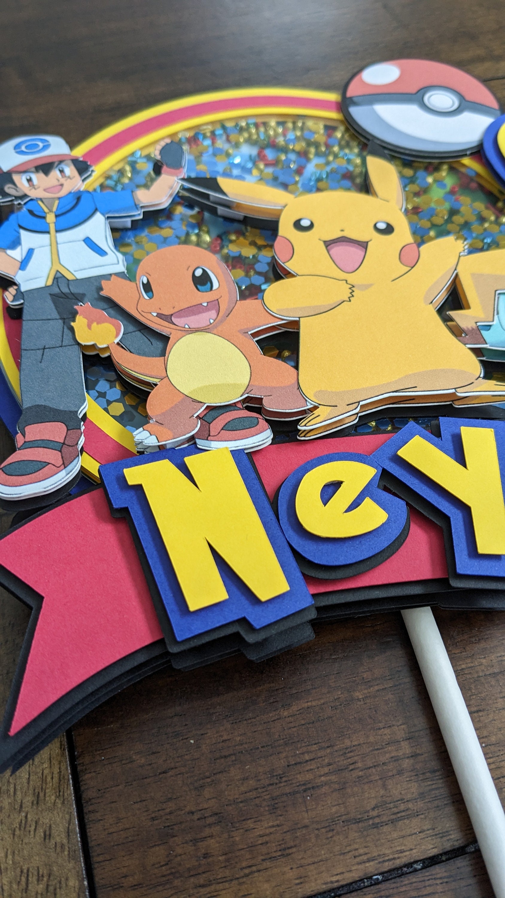 Pokemon Birthday Banner, Cake Topper, Cupcake Topper, 3-D Letters ...