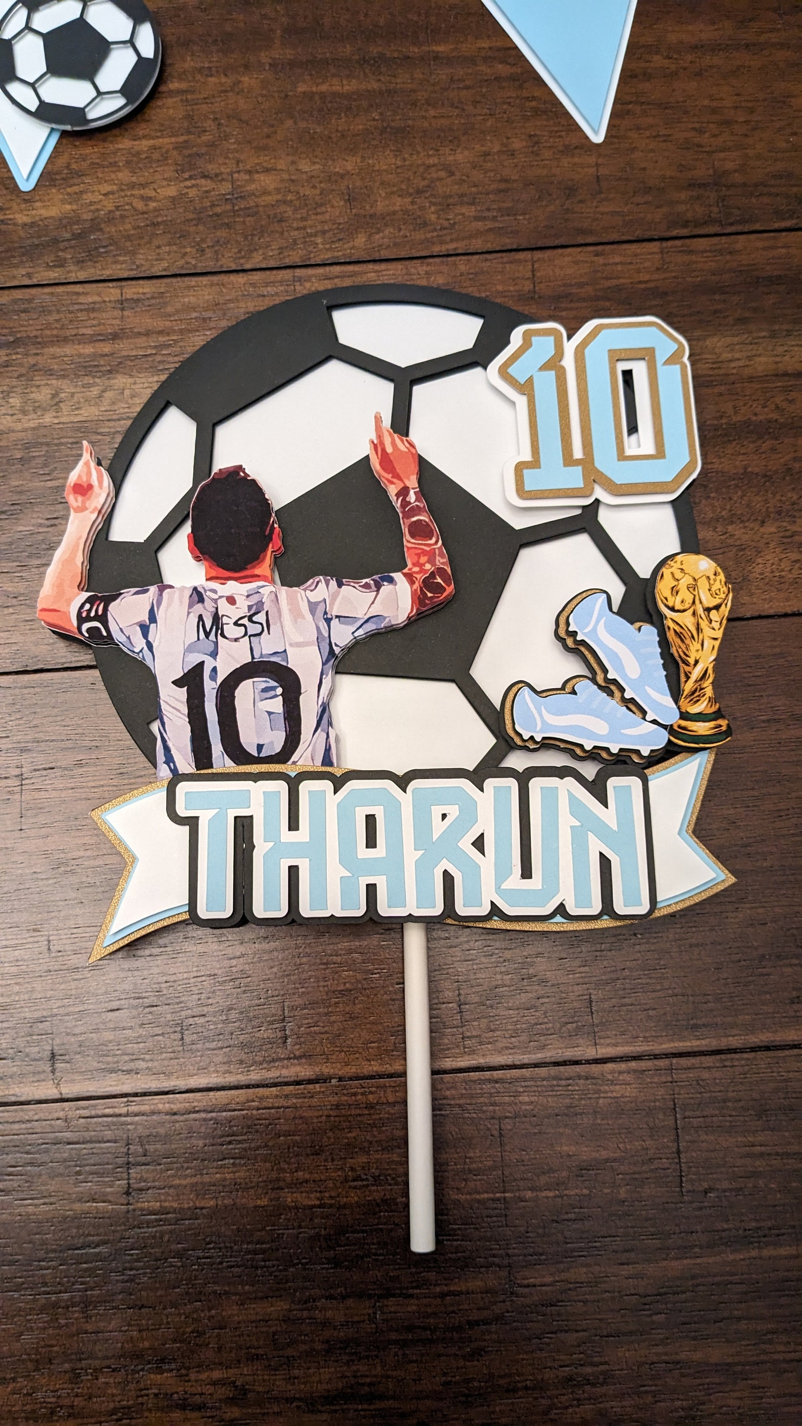 Soccer Theme Cake Topper, Argentina Theme, Messi Inspired - Etsy
